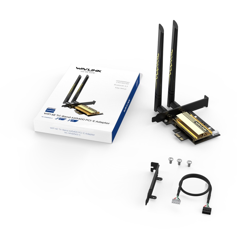 WiFi 6E WiFi 7 PCIe Network Card Tri-Band Intel AX210 BE200 Wireless ...