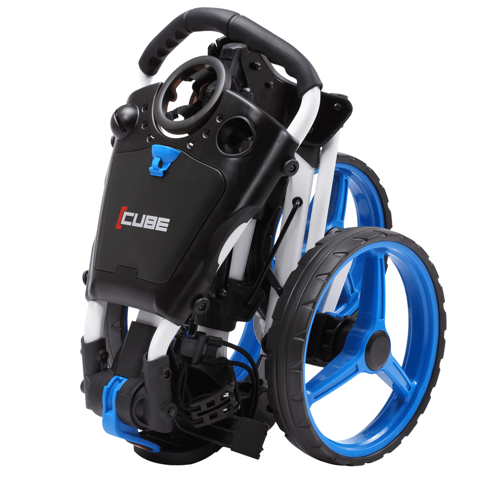 Cube Golf Trolley by SkyMax One Click 3 Wheel Folding Cart Lightweight ...