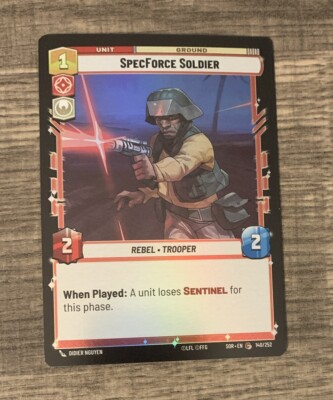 Star Wars Unlimited Spark Of Rebellion SpecForce Soldier Foil 140/252 ...