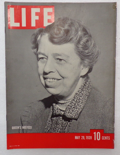 ELEANOR ROOSEVELT VINTAGE 1939 LIFE MAGAZINE MOBILGAS SHELL LUCKY CONEY ...