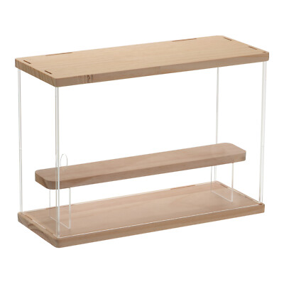 Acrylic Display Case 2 Tier Transparent Dustproof Showcase Display ...