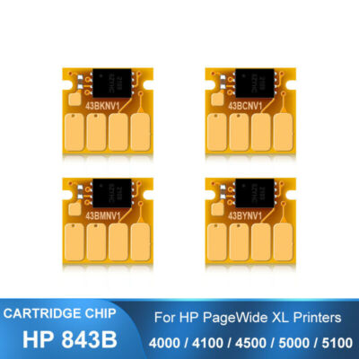 4pc HP 843B Ink Cartridge Chip For HP PageWide XL4000 4100 4500 5000 ...