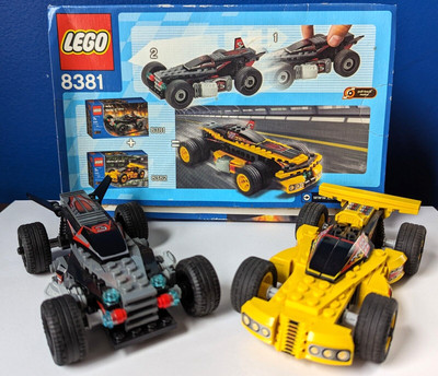 2 LEGO Pull Back Motor Racers:EXO Raider Racer 8381 & Hot Buster 8382 ...