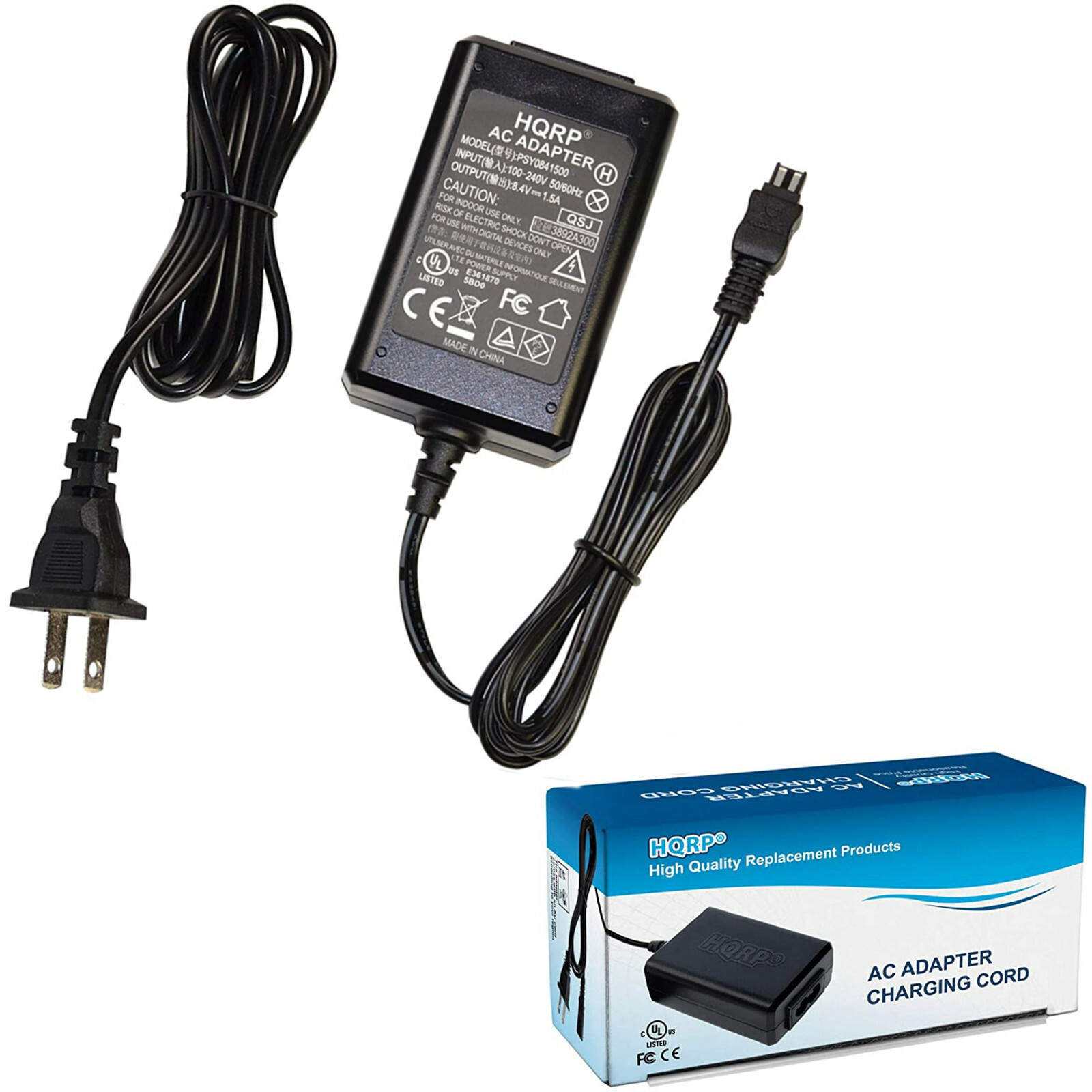 HQRP AC Adapter Charger for Sony HandyCam DCR-HC21 DCR-HC22E DCR-HC23E ...