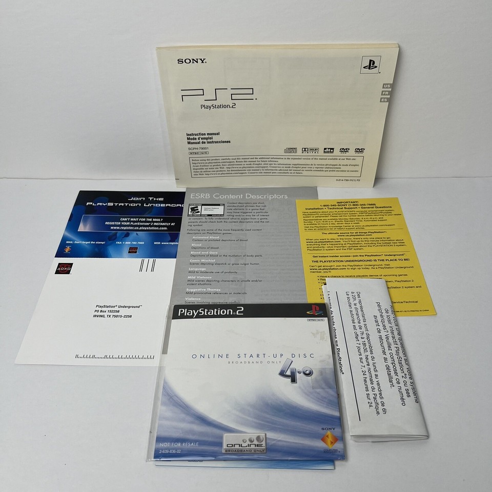 PlayStation 2 Slim Console - SCPH-79001 - Silver - PS2 - Complete CIB ...