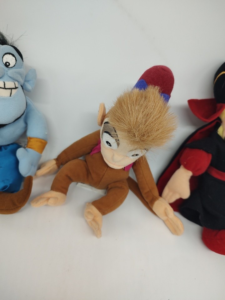 Disney Store Jafar Abu Genie Iago Plush Aladdin Stuffed Toy | eBay