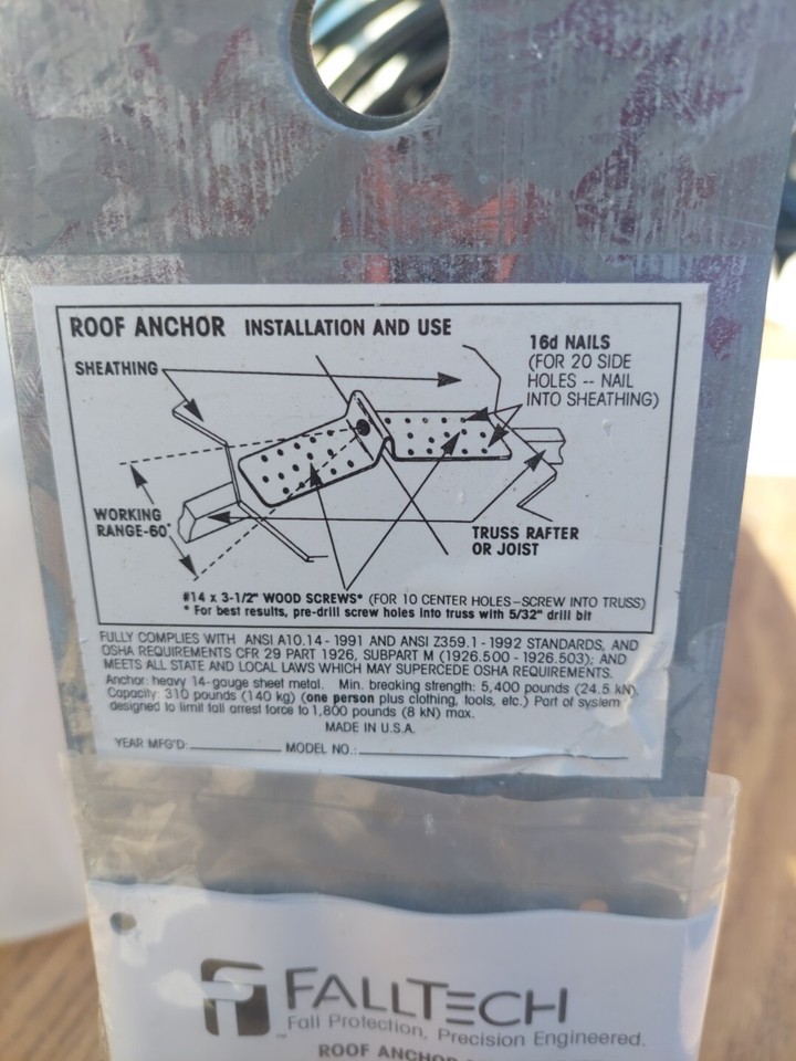Falltech Roof Anchor 7405 | eBay