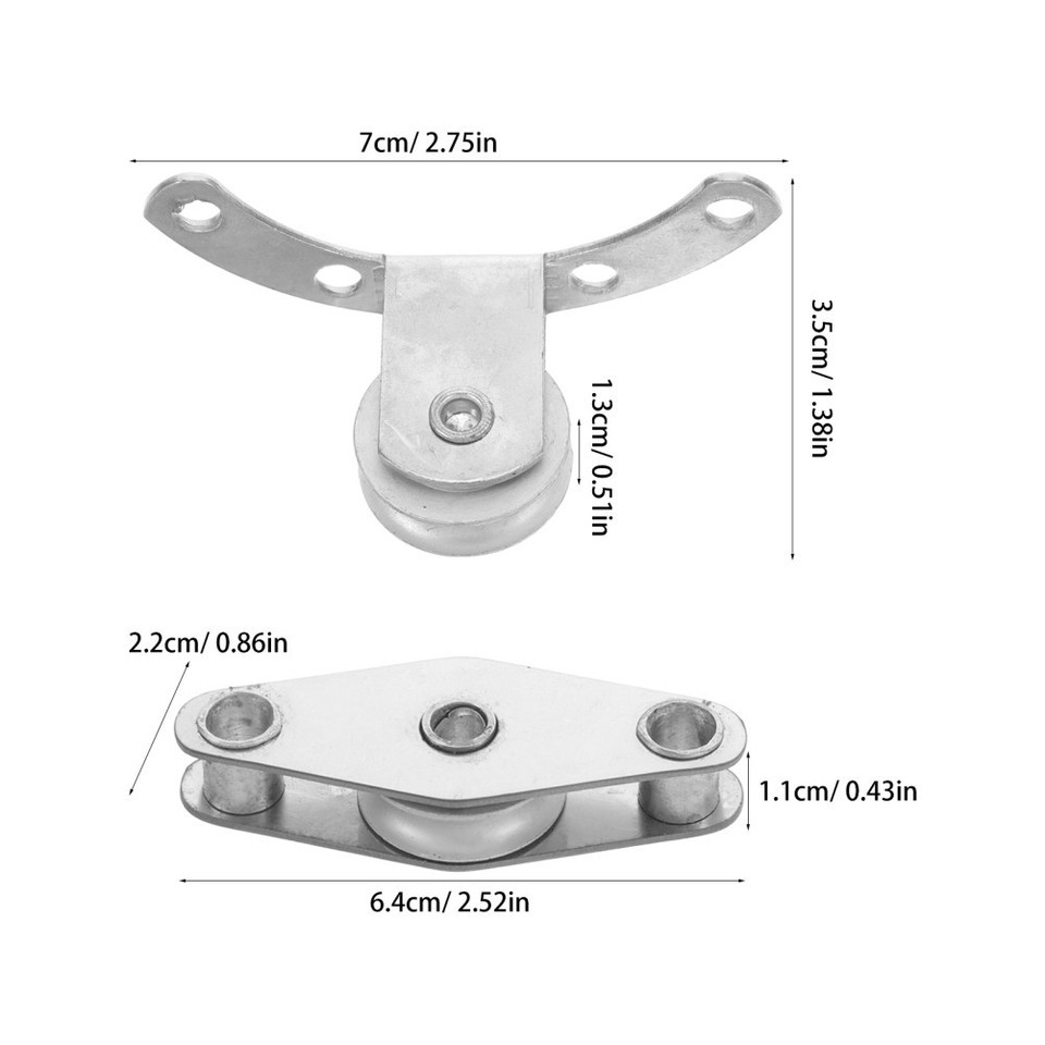 4 Pcs Stainless Steel Pulley Block Outdoor Umbrella Parts Replacement ...