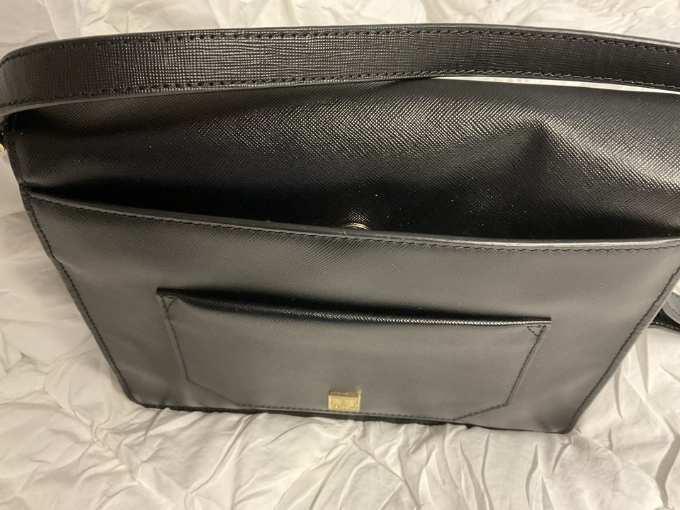 Ivanka Trump Leather Crossbody Black Bag Purse Handbag Women 5 Section ...