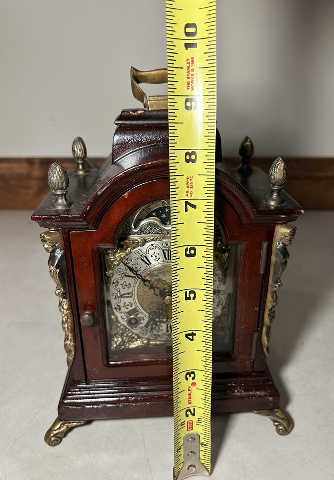Tiny Wuba Warmink Moon Dial Dutch Holland Mantel Bracket Desk Table Clock | eBay
