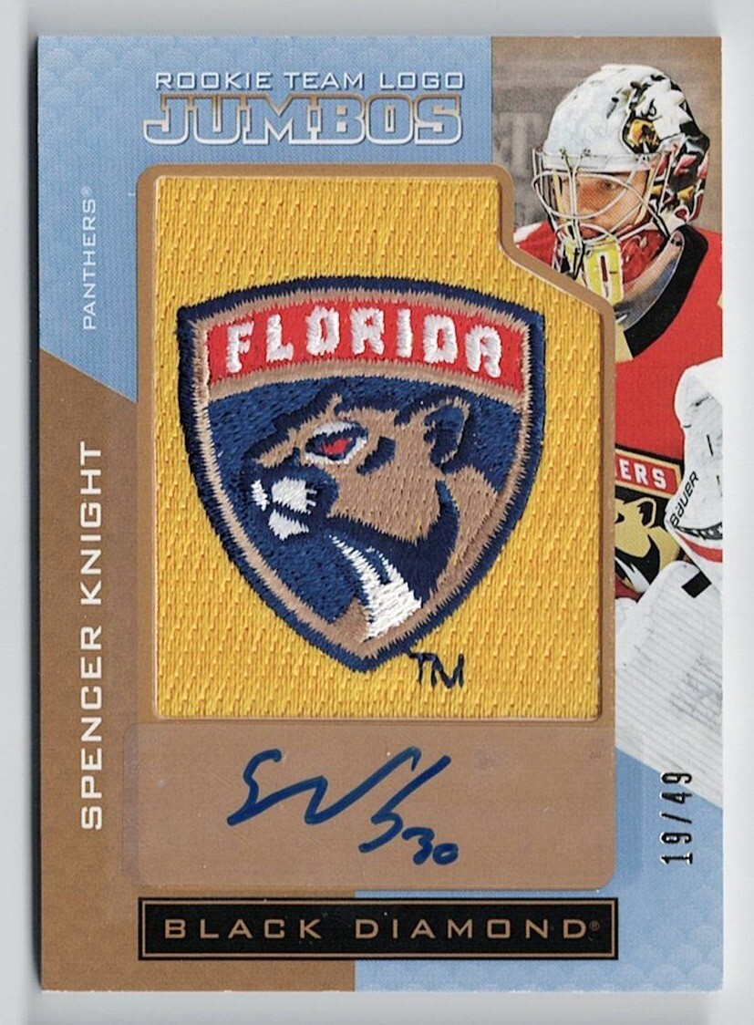2021-22 Black Diamond Rookie Team Full Logo Jumbos Auto Patch Spencer ...