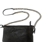 MAXON Collection BLACK Chainlink Pebble LEATHER Purse ITALY Crossbody ...