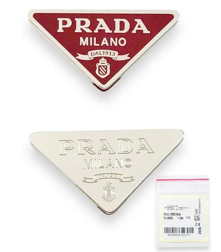 PRADA PR 57YS 52ZV 59ZV Red / Silver Replacement Icon Logo Genuine | eBay