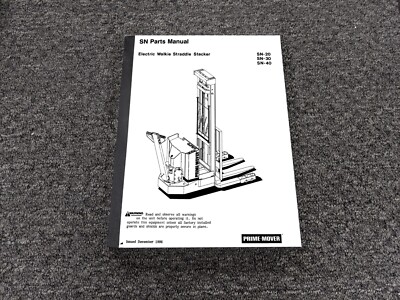 BT Prime Mover SN20 SN30 SN40 Straddle Stacker Parts Catalog Manual ...