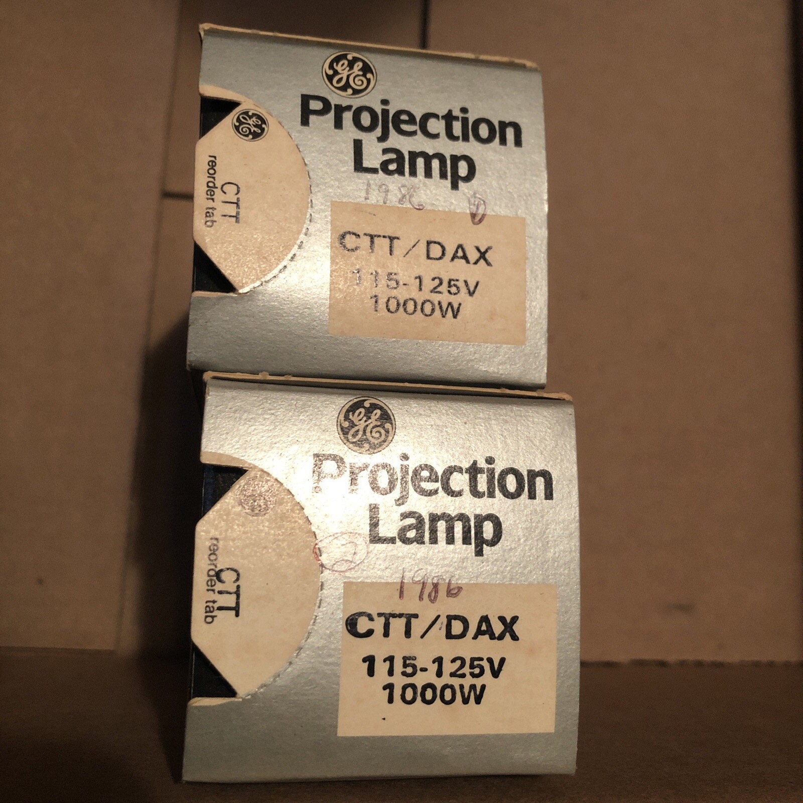 2 GE CTT/DAX Projection Lamp/bulb 1000 Watt 120 Volt General Electric ...