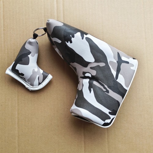 Camouflage Grey Golf Blade Style Putter Headcover Pu Leather Magnetic ...