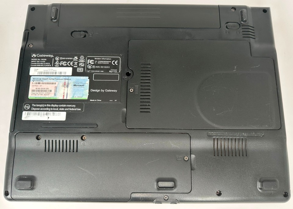 GATEWAY W350I Pentium Dual CPU T3400 2GB RAM 250GB SSD Wi-Fi Windows ...