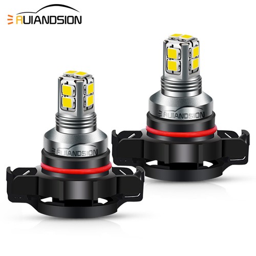 2pcs PY24W P12V E4 3030 10 SMD LED Car Fog Light DRL Bulb White for ...