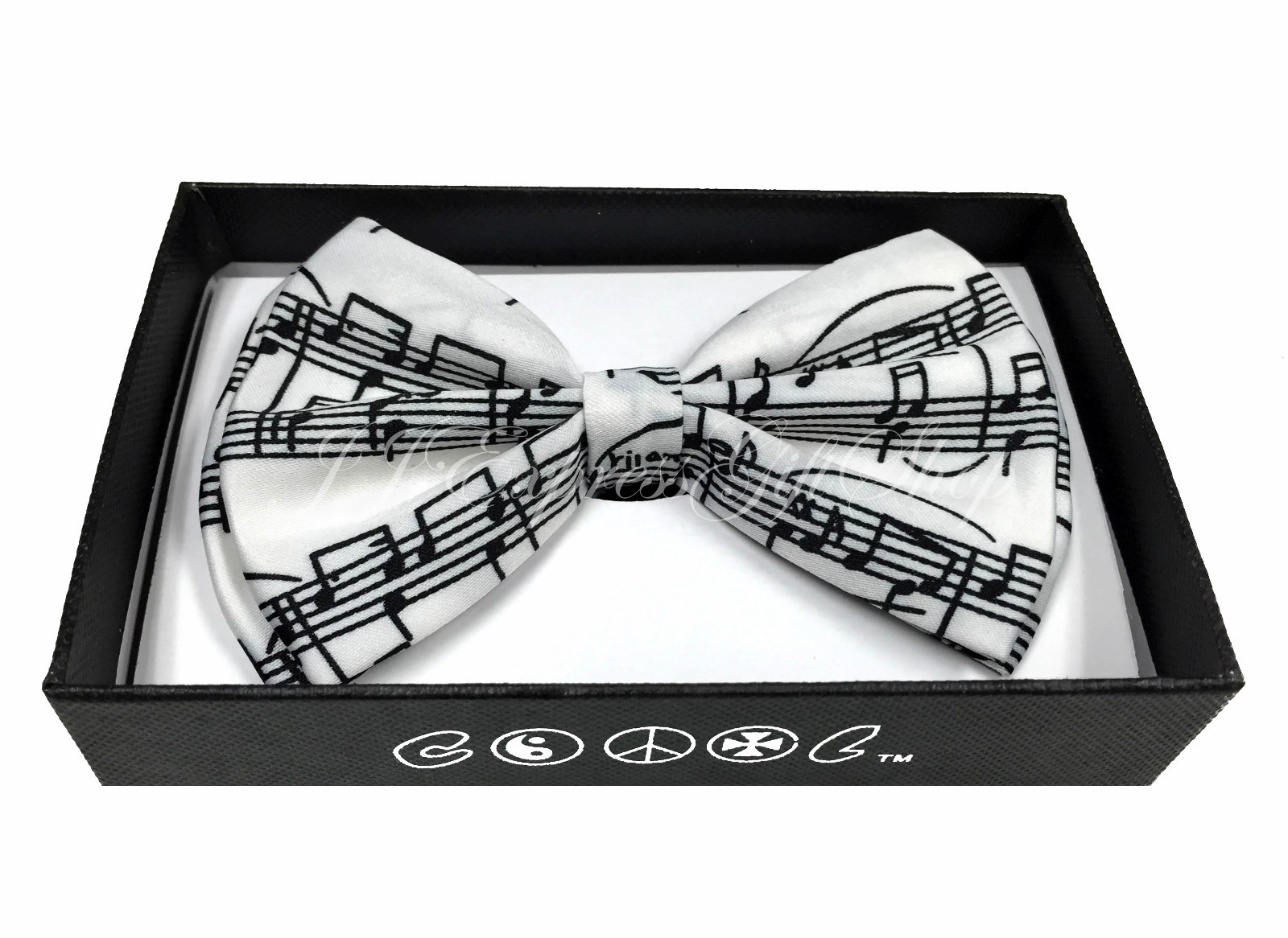 NEW Tuxedo Classic BowTie Music Note Neckwear Adjustable Unisex Bow Tie ...