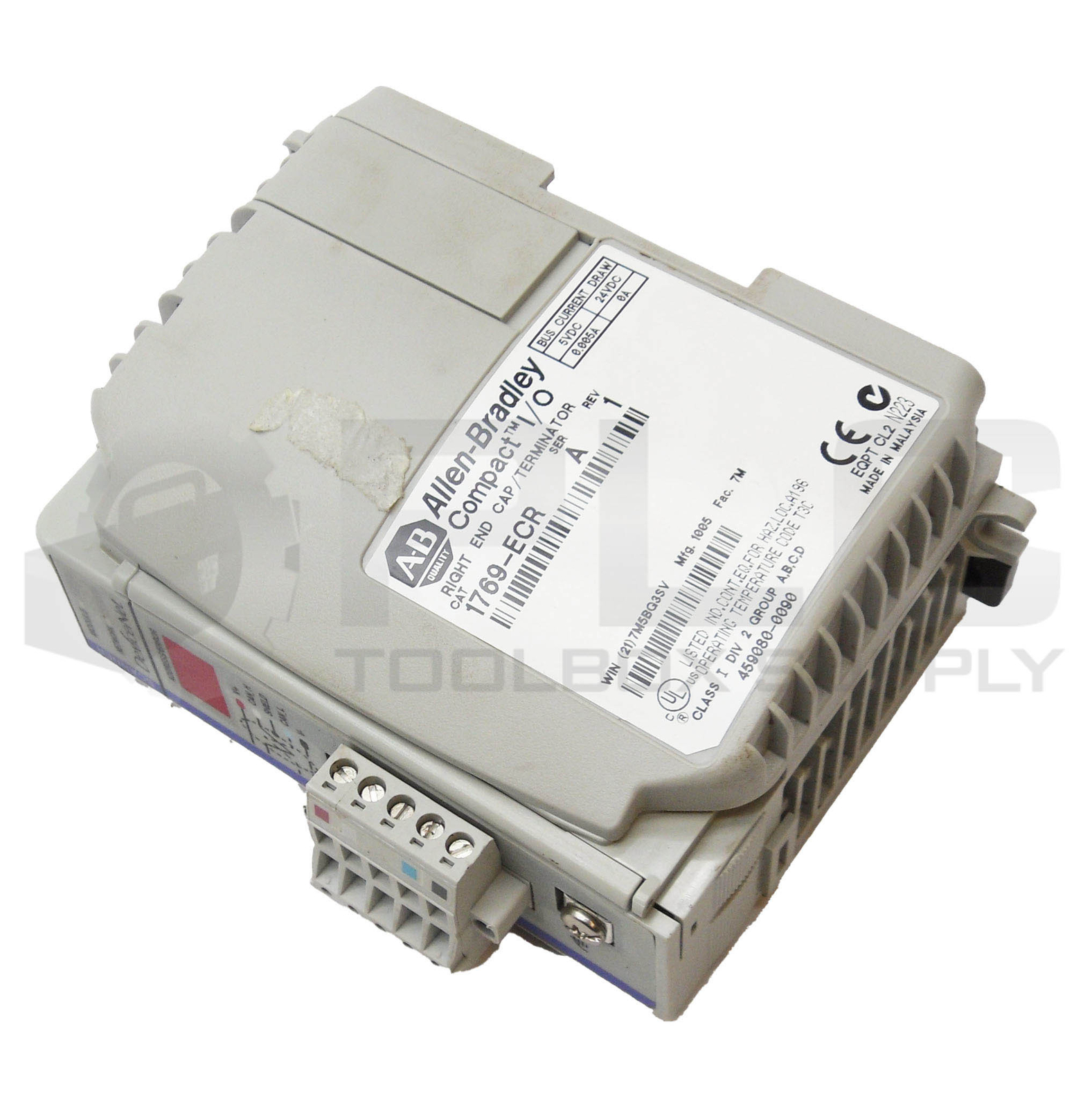 ALLEN BRADLEY 1769-SDN /B COMPACT I/O MODULE W/1769-ECR /A END CAP ...