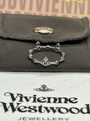 Vivienne Westwood Felicia Ring 925 Silver Ring (Size 8) With Dust Bag ...