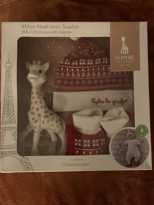NEW Sophie The Giraffe Christmas With Sophie Box Set Teether 7.25" TALL ...