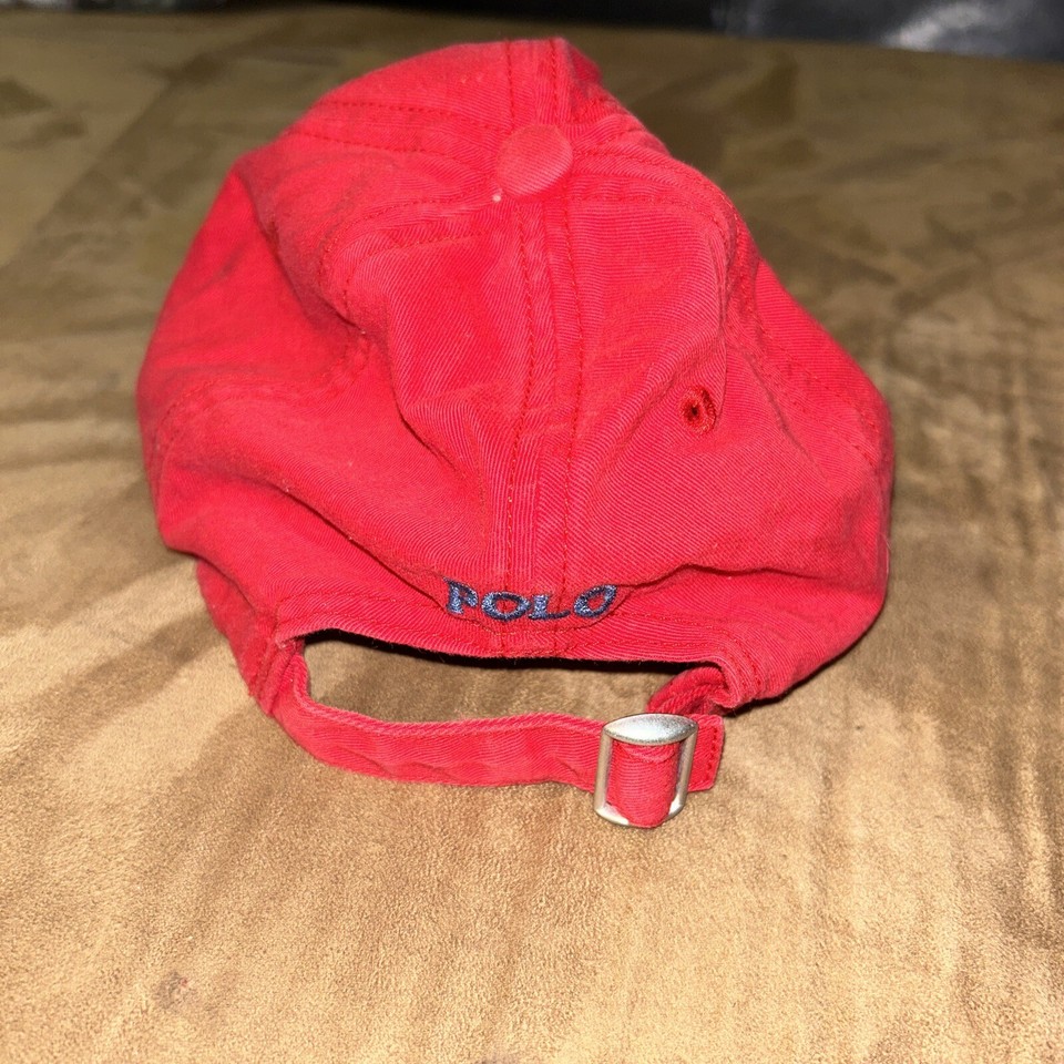 Polo Ralph Lauren Childs Red Hat Baseball Cap 2T-4T Blue Logo Unisex | eBay