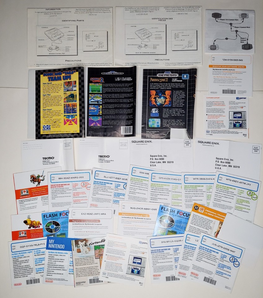 Lot Of 80+ Video Game Manuals / Posters / Inserts / Cases & More | eBay