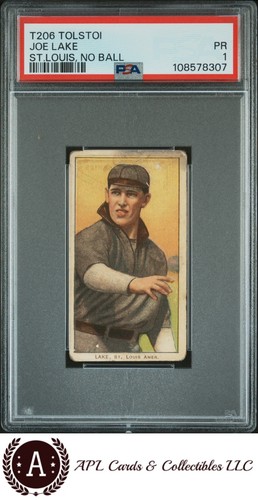 1909 T206 Tolstoi Joe Lake "St. Louis No Ball" PSA 1 | eBay