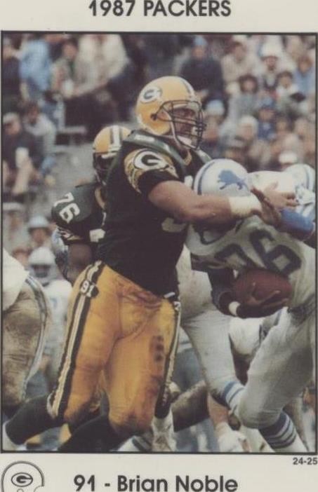 1987 Green Bay Packers Team Issue - Brian Noble #91 (RC) for sale ...