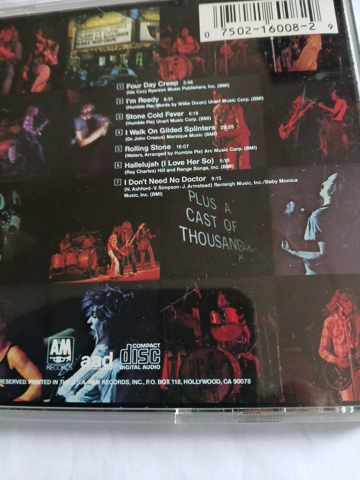 HUMBLE PIE PERFORMANCE ROCKIN THE FILLMORE CD 1971 ALBUM DLP ON 1 CD ...