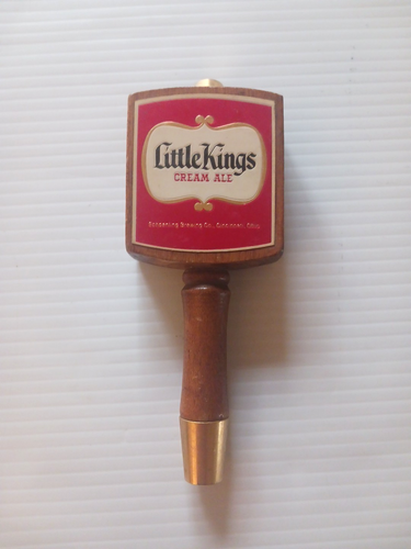 Little Kings Cream Ale 6.5” Wooden Beer Tap Handle Breweriana Man Cave ...