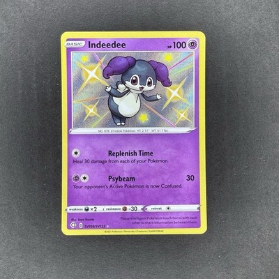2021 Pokémon TCG Shining Fates Shiny Vault Indeedee Holo Rare Card ...