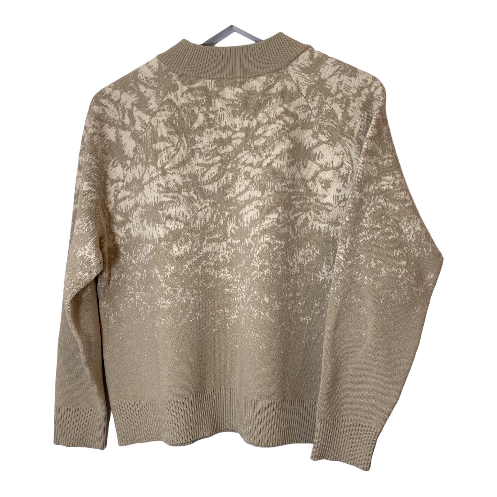 Athleta Women’s Jacquard Crew Sweater Merino Wool Blend Frosted Cream ...