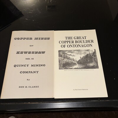 Lot Of 2 Michigan Mining Keweenaw Mines Great Copper Boulder Of ...