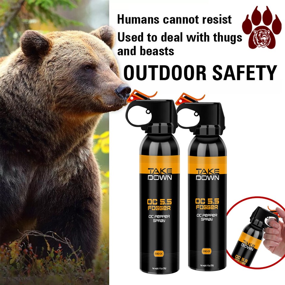 Take Down Pepper Spray OC S.S Fogger 11oz Self Defense | eBay