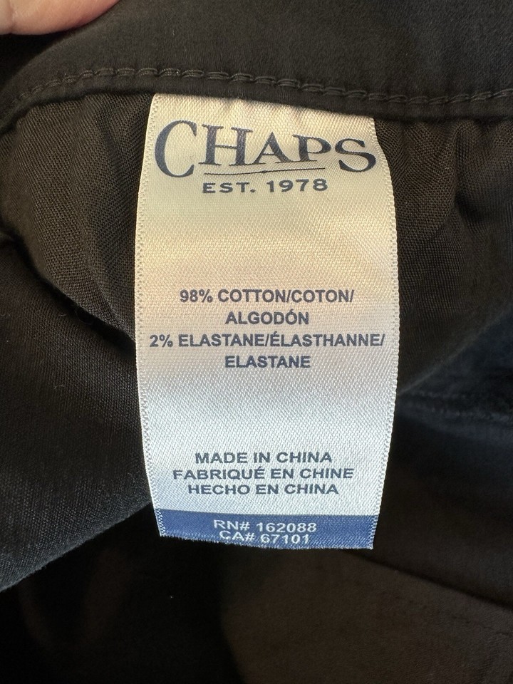 Chaps Trouser Pant Womens 12 Black NWT New Cotton Stretch | eBay
