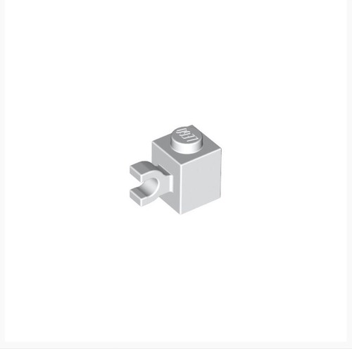 Lego 50 Pieces White 1x1 Brick Modified With Horizontal Clip Part ...