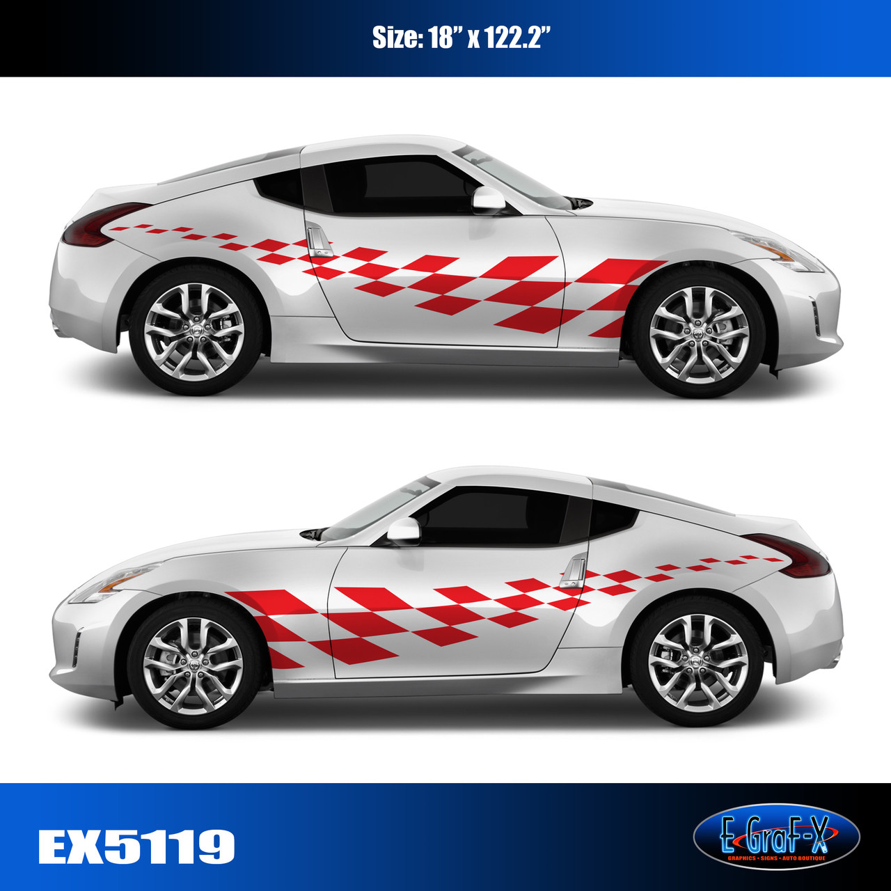 5119 Checkered Flag Vinyl Graphics Decals CAR TRUCK Sticker High ...