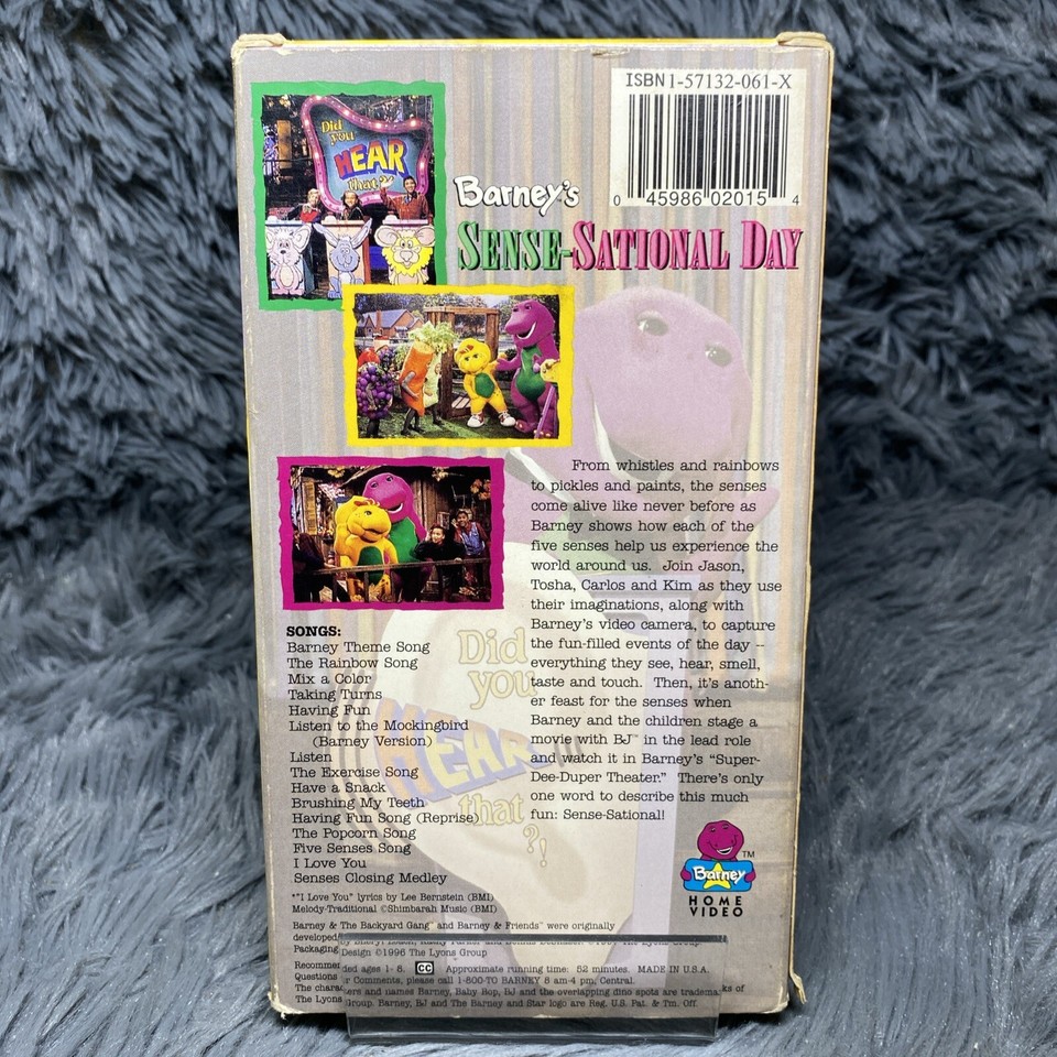 Barney & Friends Sense-Sational Day VHS 1996 Video Tape PBS Classic ...