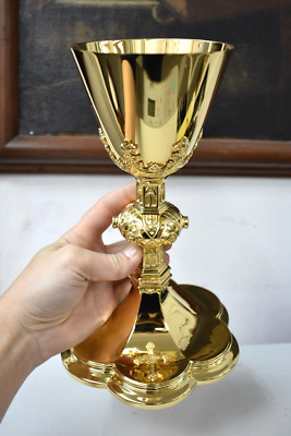 Nice Gold Plated St. Michael Chalice, Gothic Style, Cup Sterling Silver ...