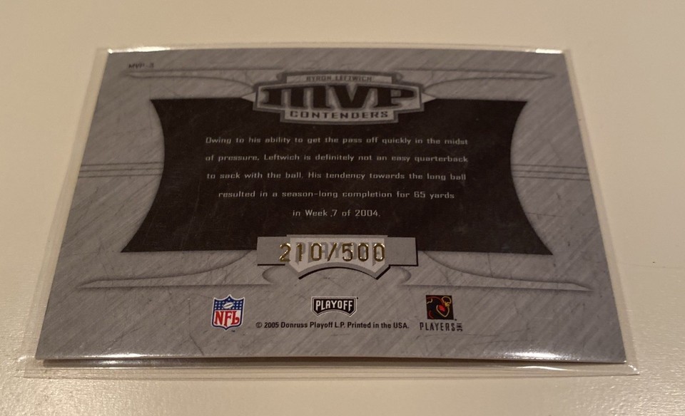 2005 Contenders MVP RED #MVP-3 Byron Leftwich Jaguars 210/500 | eBay