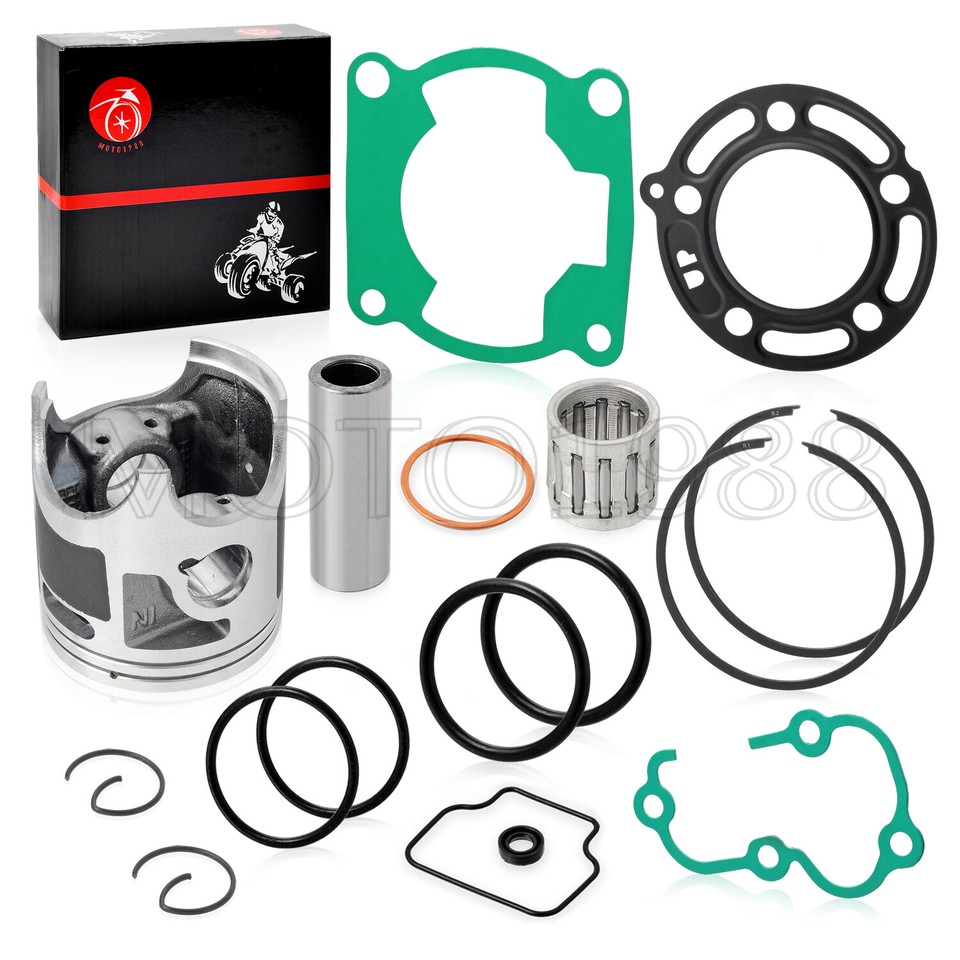 Top End Piston & Ring W/Gasket Bearing Kit 48.5mm for Kawasaki KX85 ...