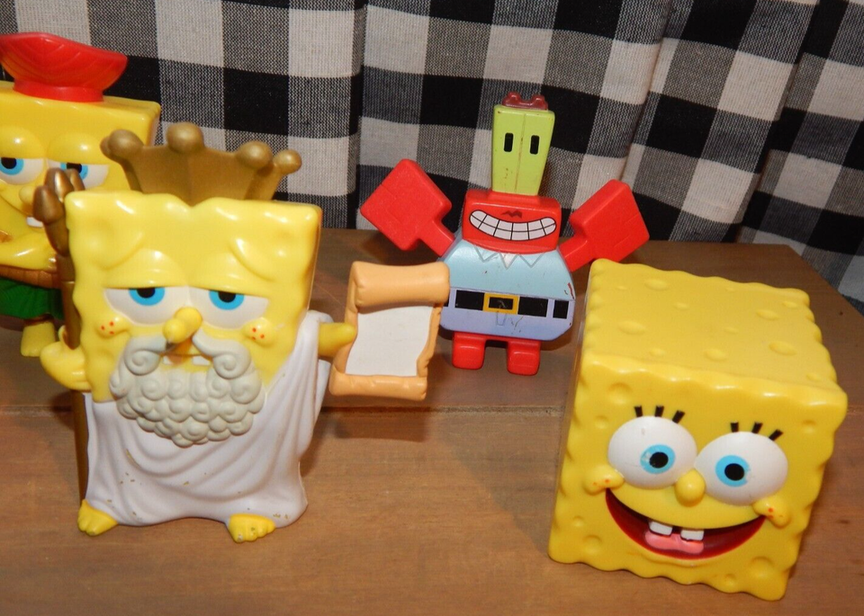 Sponge Bob Toy Burger King Figure Toys Lot Mr Krabs Squidward Spongebob ...