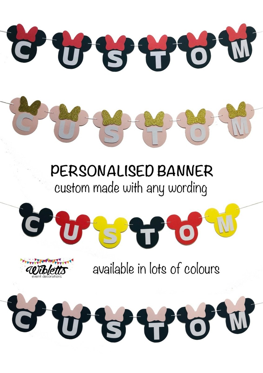 Custom Mickey Mouse Banners