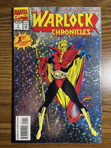 WARLOCK CHRONICLES 1 DIRECT PRISM FOIL COVER SILVER SURFER MARVEL COMICS 1993 B | eBay