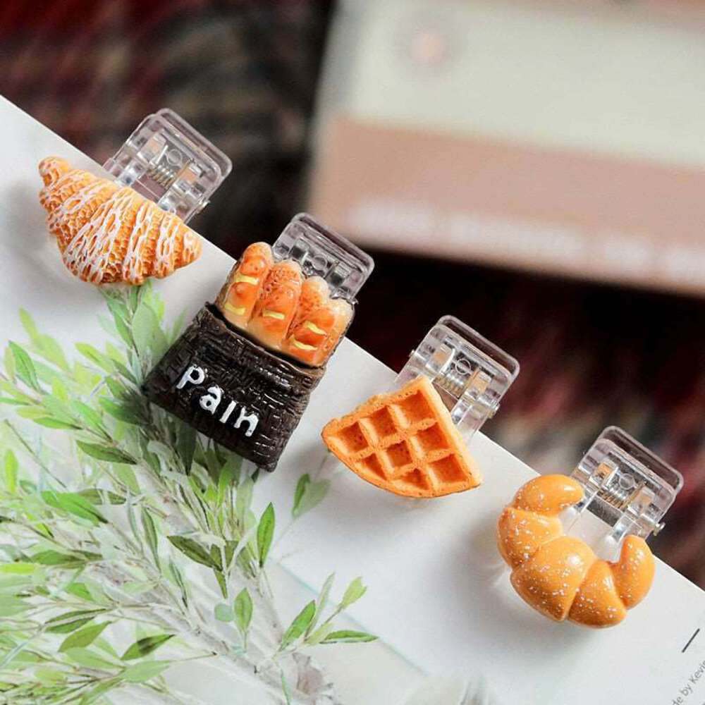 Durable Bread-Shaped Plastic Binder Clips - 4pcs | eBay