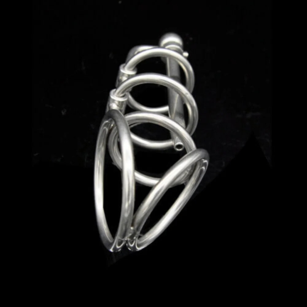 Metal Peni Plug Slave Male Chastity Device with Urethra Plug Cage Belt ...