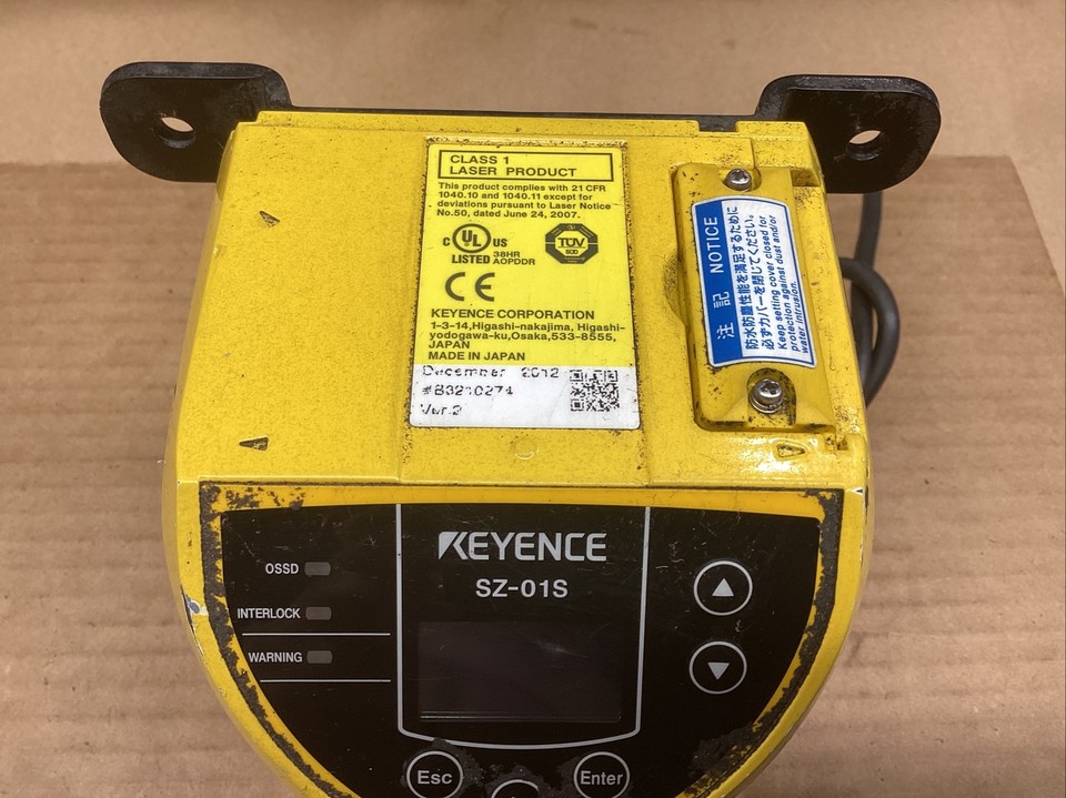 KEYENCE SZ-01S CLASS 1 SAFETY LASER SCANNER #848M19 | eBay