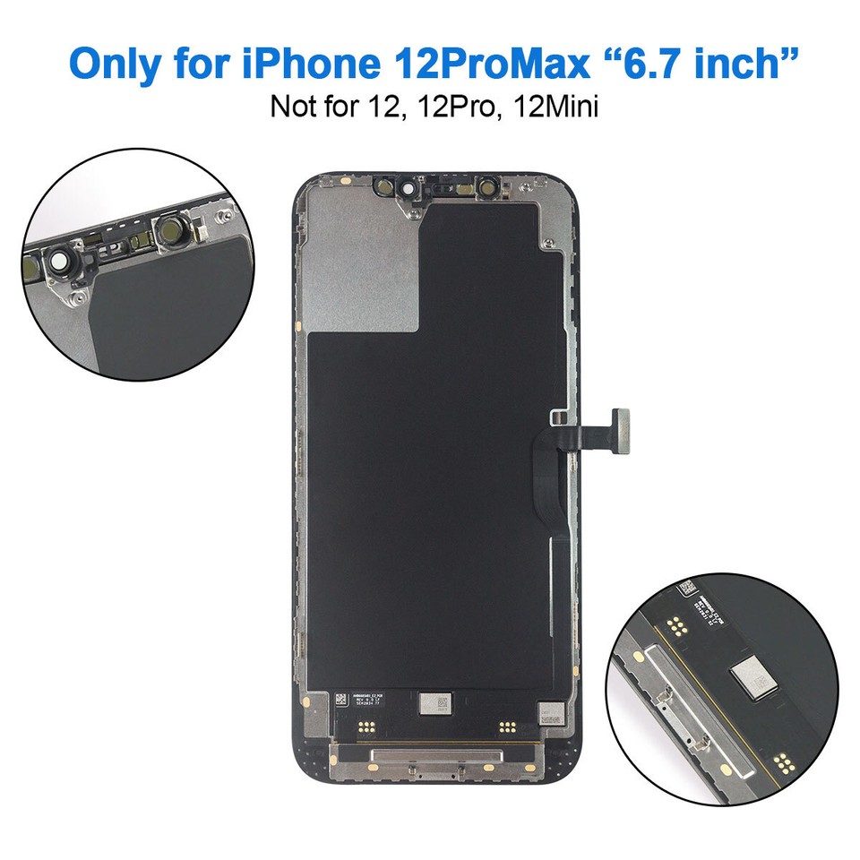 For iPhone 12 Pro Max Display LCD Touch Screen Digitizer Replacement ...